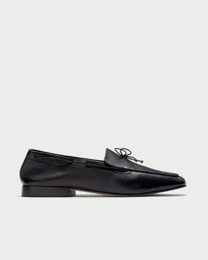 MARMI BOAT SHOE - BLACK | Yuni Buffa