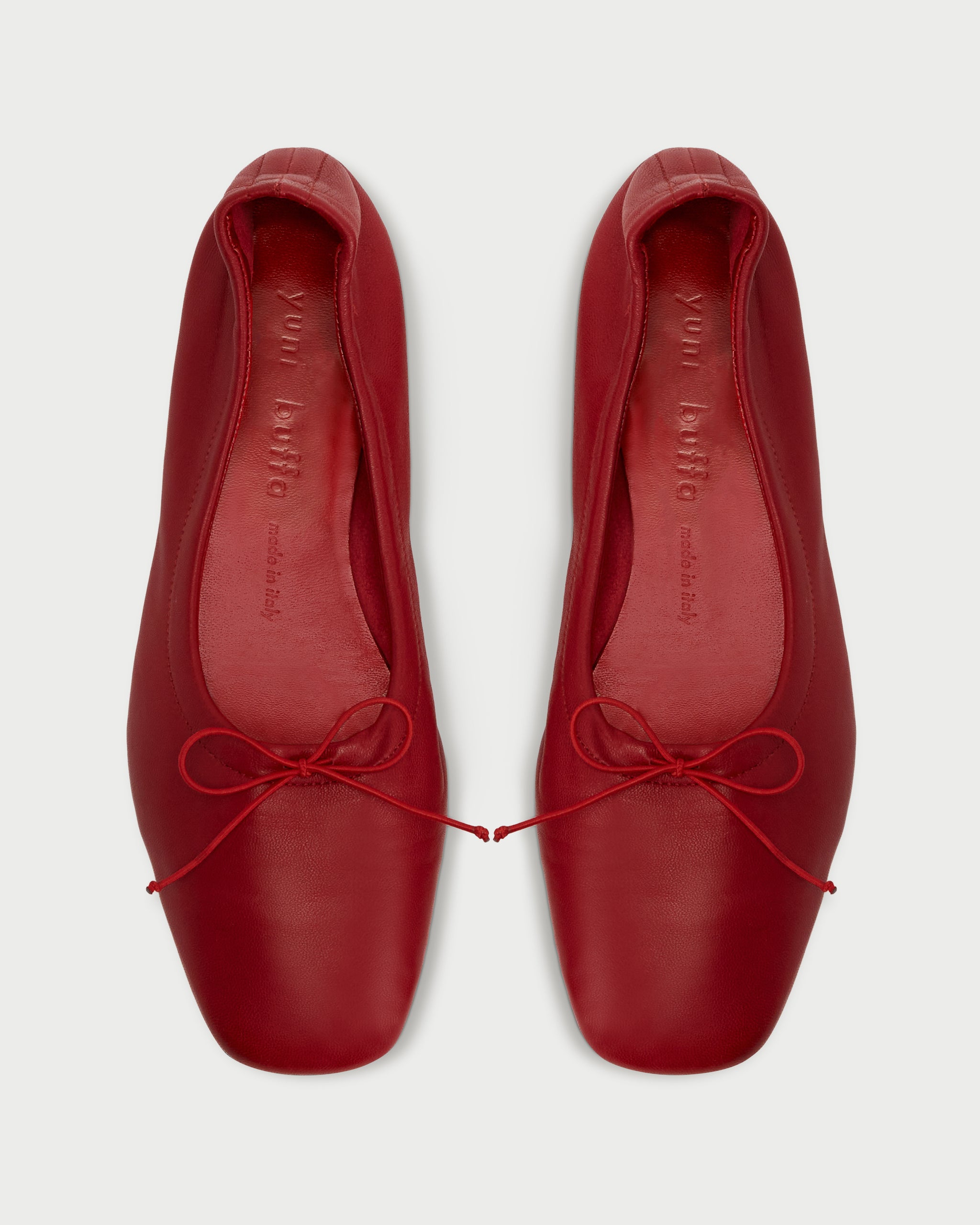 Pia Ballerina Flat in Cherry – Yuni Buffa